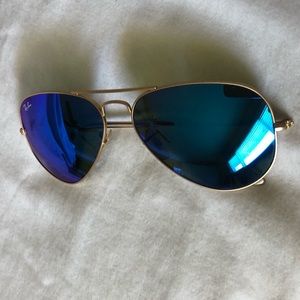Ray-Ban | Accessories | Authentic Ray Ban Aviator Flash Lens Blue ...